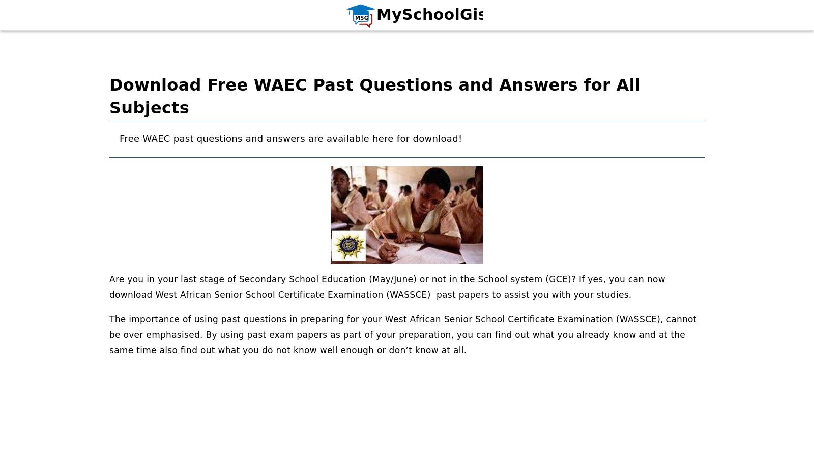 12 Top Sites to Download WAEC Past Questions PDF in 2025 - RichlyAI Blog