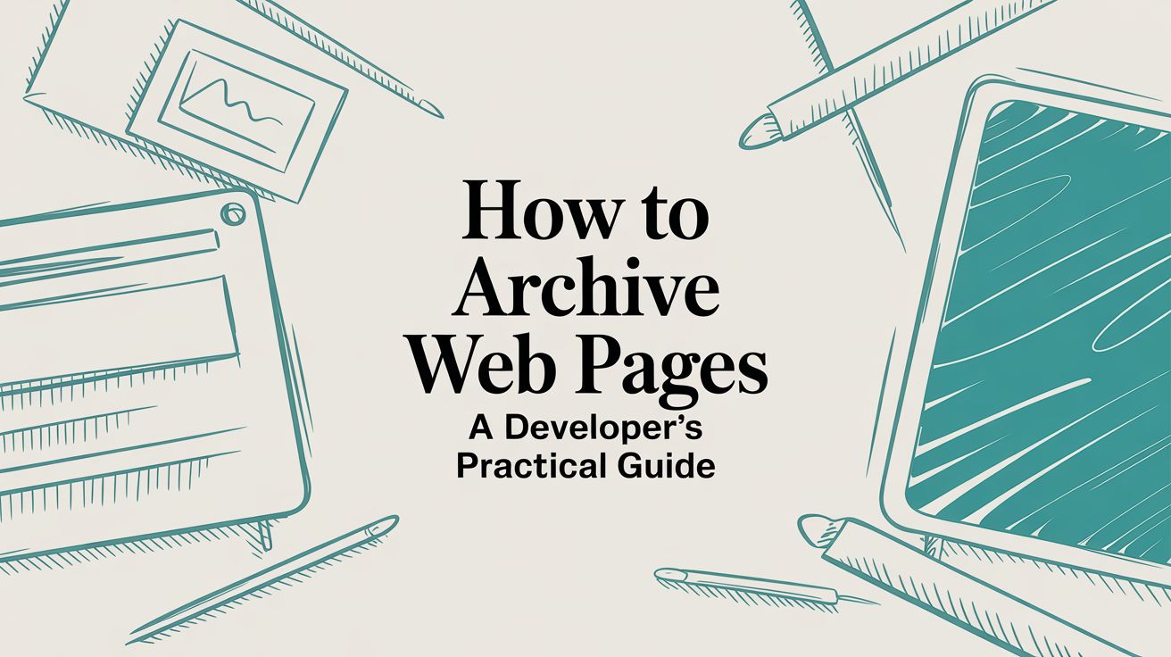 How to Archive Web Pages A Developer's Practical Guide ...
