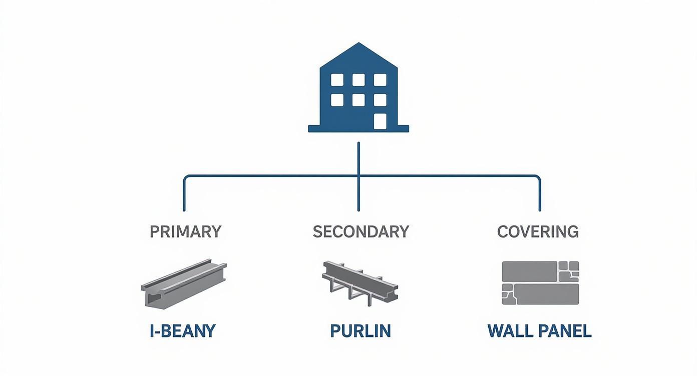 Your Guide to Essential Steel Building Parts | Harris Constructors Inc.