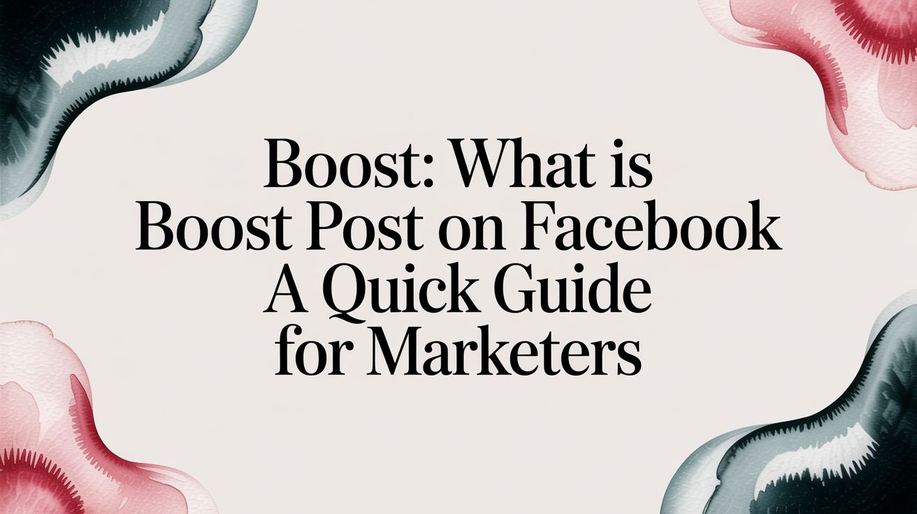 Boost: what is boost post on facebook A Quick Guide for Marketers ...