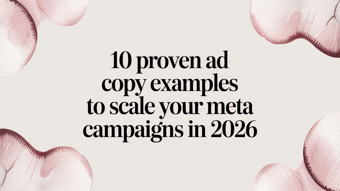 10 Proven Ad Copy Examples to Scale Your Meta Campaigns in 2026 | AdStellar