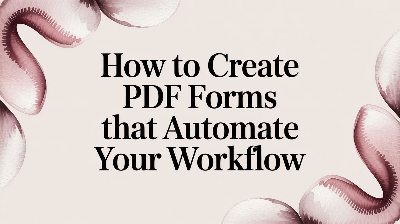 How to Create PDF Forms That Automate Your Workflow