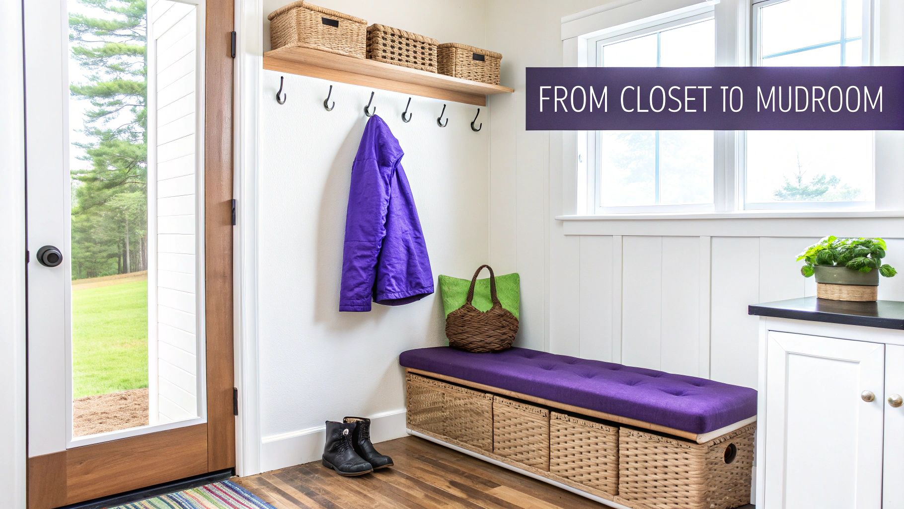 Convert closet to mudroom: A Quick, Stylish Transformation