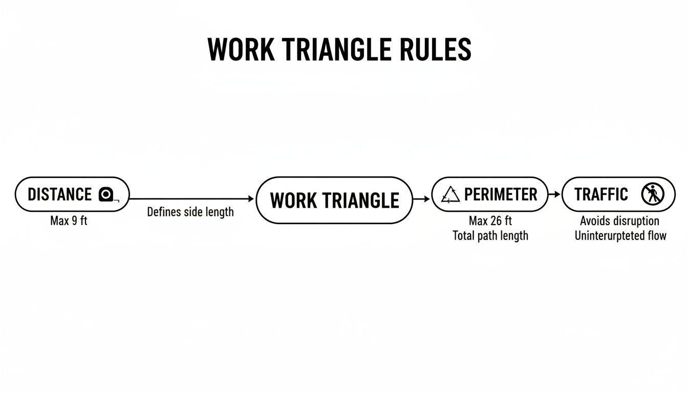 Mastering the Work Triangle in Kitchen Design for Effortless Flow ...