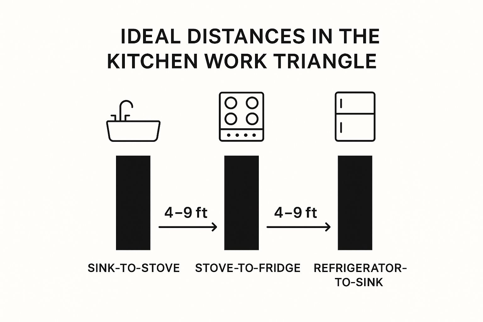 What Is the Kitchen Work Triangle and How to Use It | Sinclair Cabinets ...
