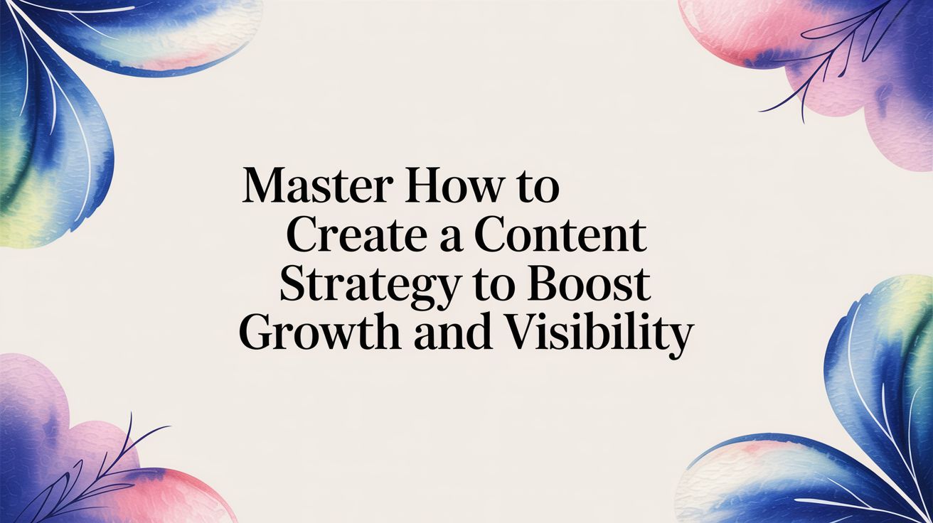 Master how to create a content strategy to boost growth and visibility ...