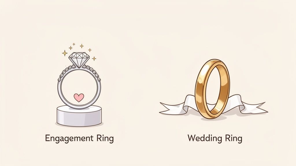 Difference between a wedding ring and engagement ring: What Sets Them ...