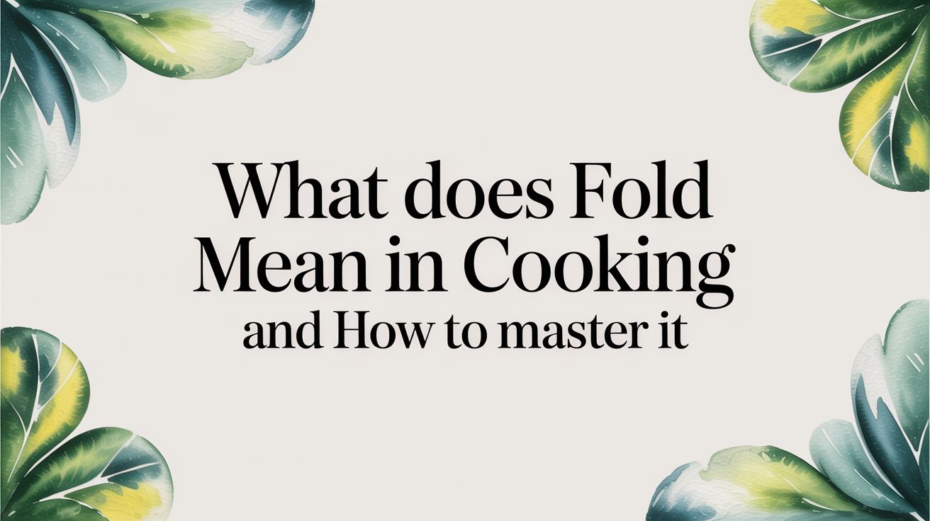 What Does Fold Mean in Cooking and How to Master It | mise Blog