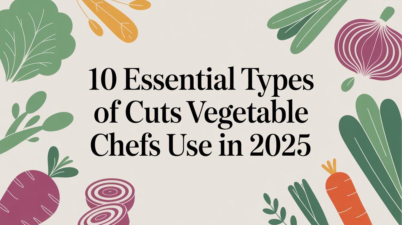 10 Essential Types of Cuts Vegetable Chefs Use in 2025 | mise Blog