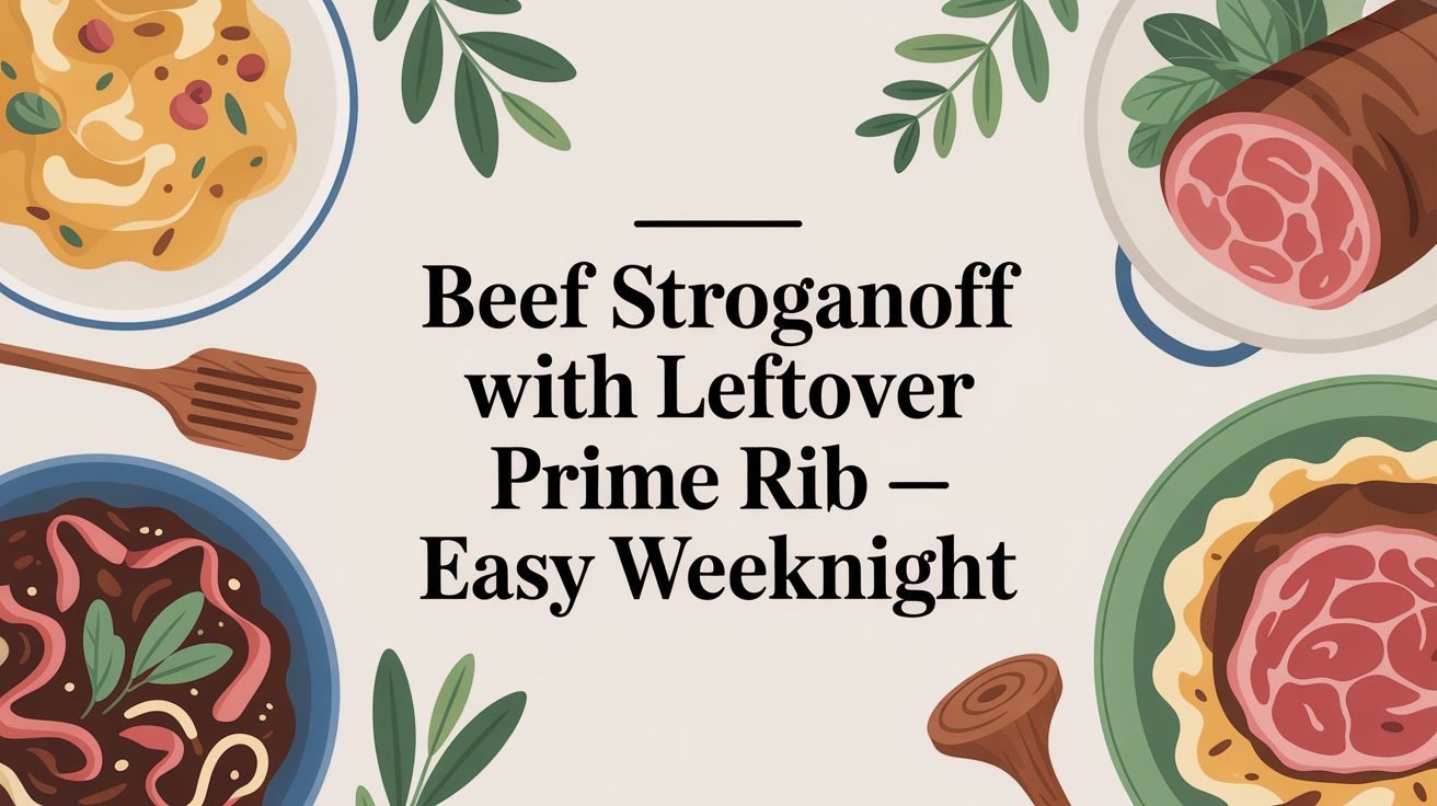 Leftover Prime Rib Beef Stroganoff