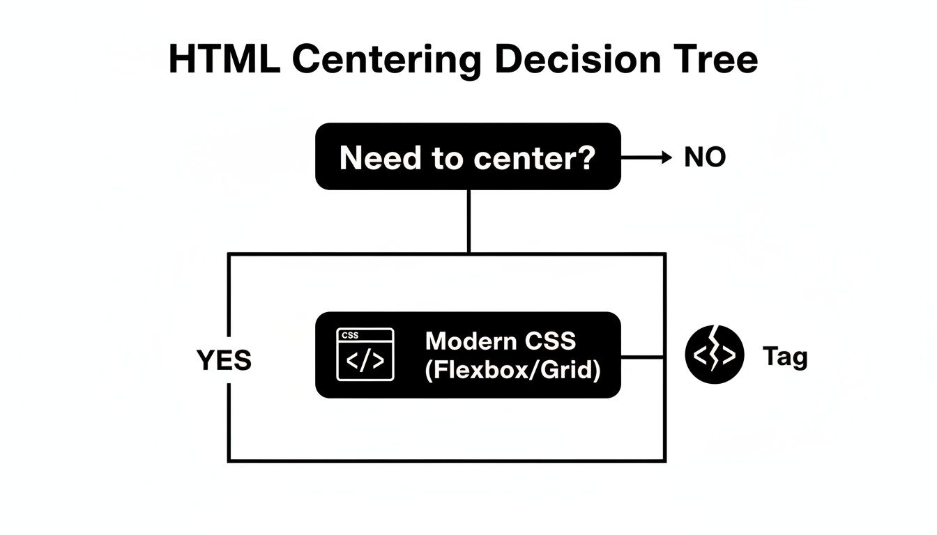 A Practical Guide to Center HTML Text with Modern CSS