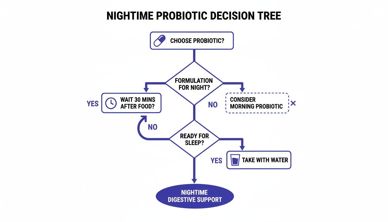 Can you take probiotics at night for better sleep and gut health?