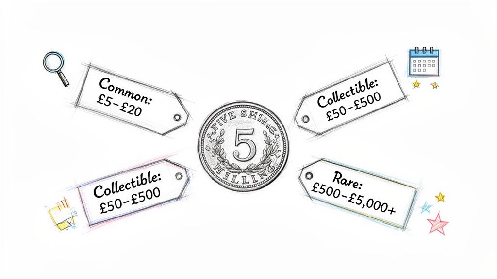 What Is Your Five Shilling Coin Value? A Collector's Guide – Cavalier ...