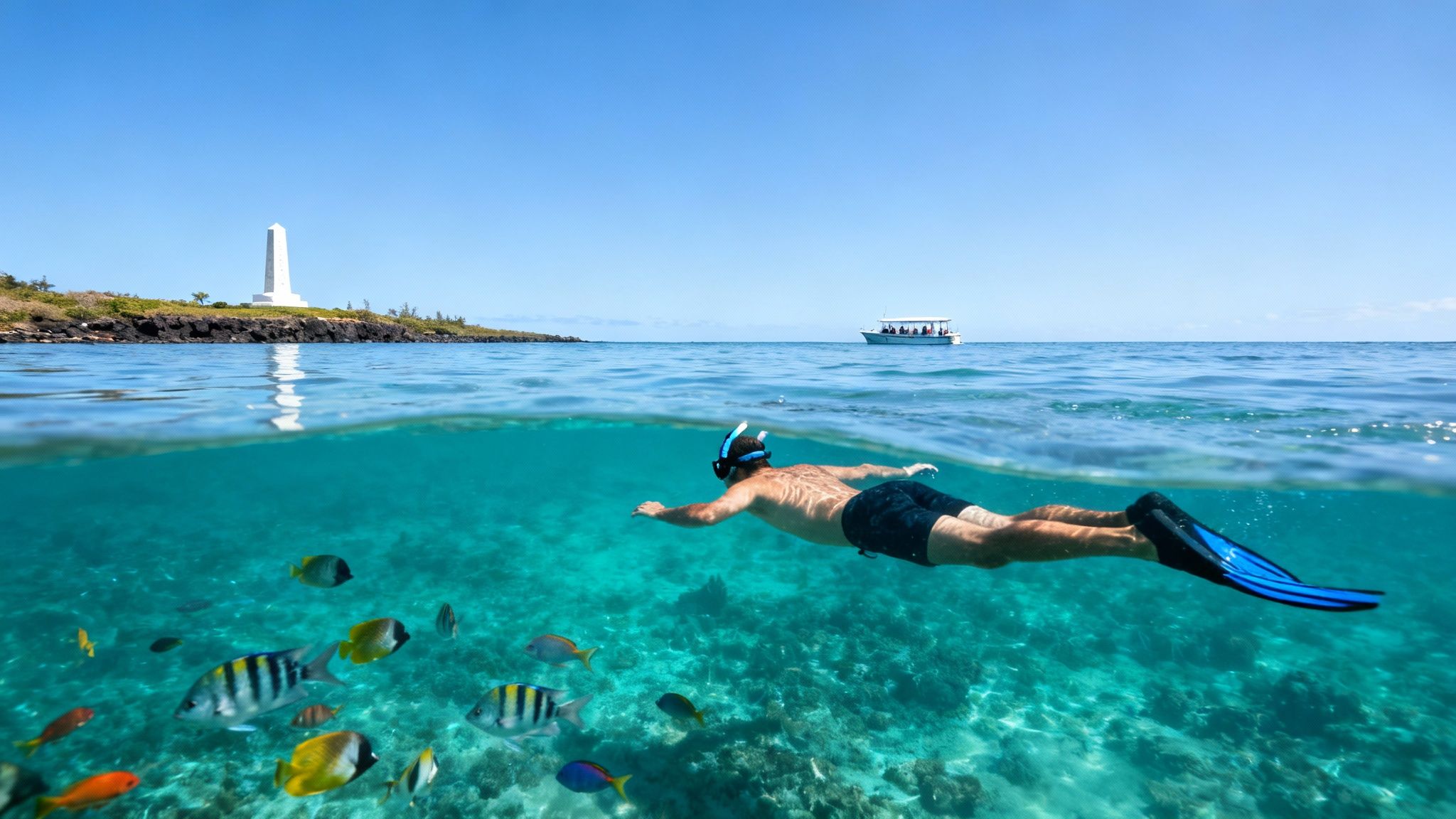 Your Guide To Snorkel Captain Cook Monument In Kealakekua Bay | Kona ...