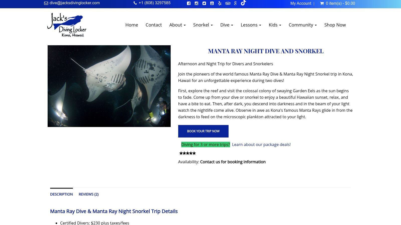 Manta Ray Night Snorkel Kona | Top Tours For 2025 | Kona Snorkel Trips
