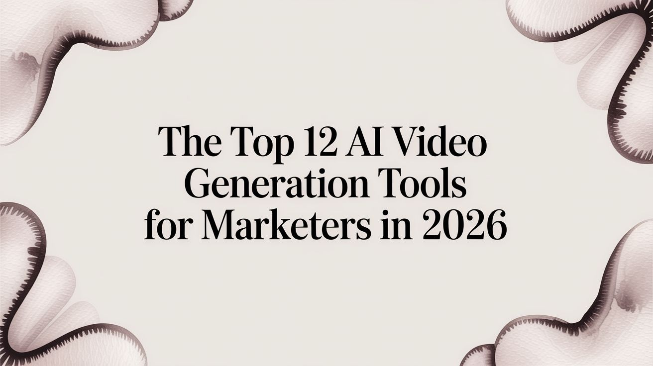 The Top 12 AI Video Generation Tools for Marketers in 2026