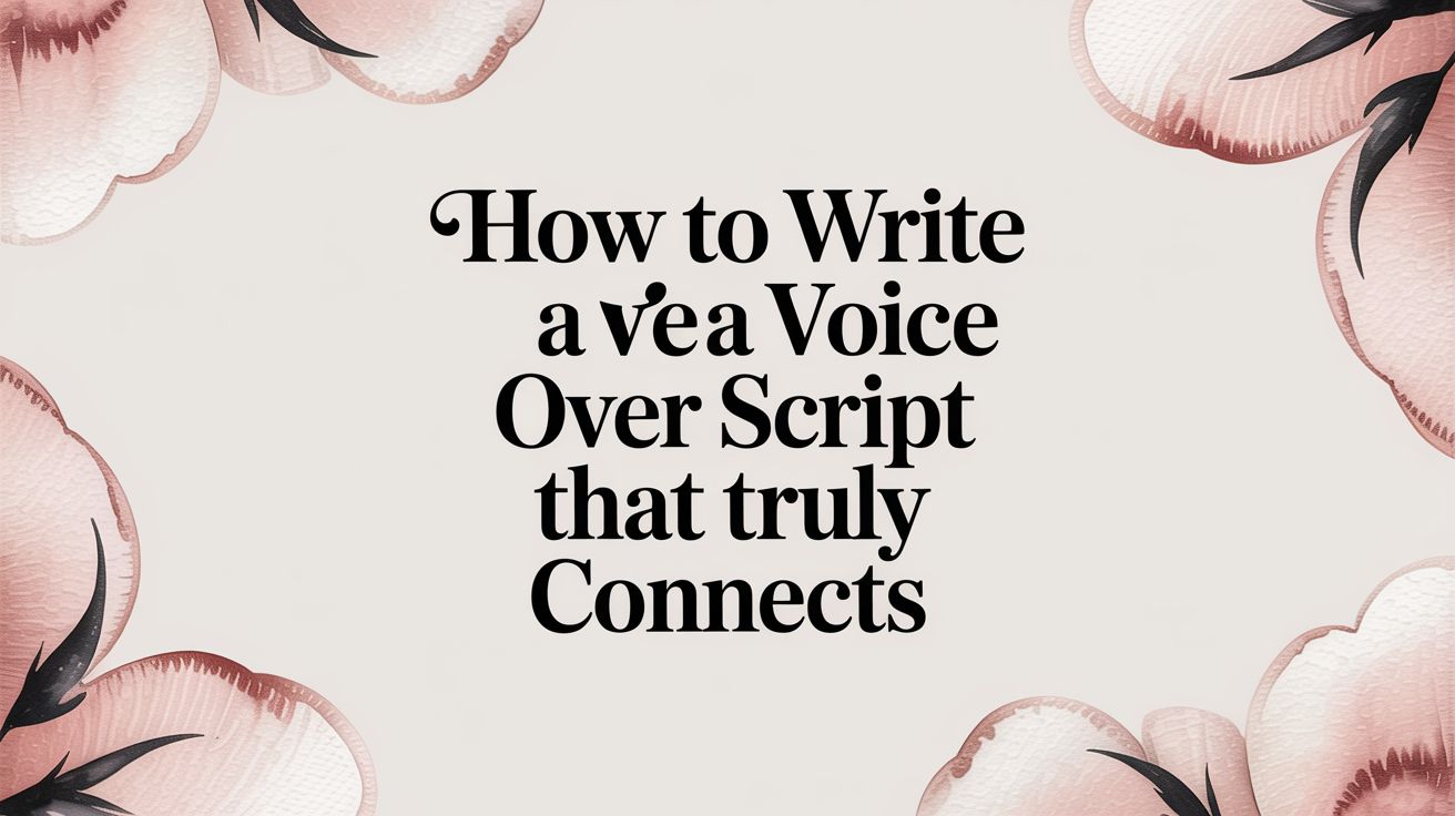 How to Write a Voice Over Script That Truly Connects