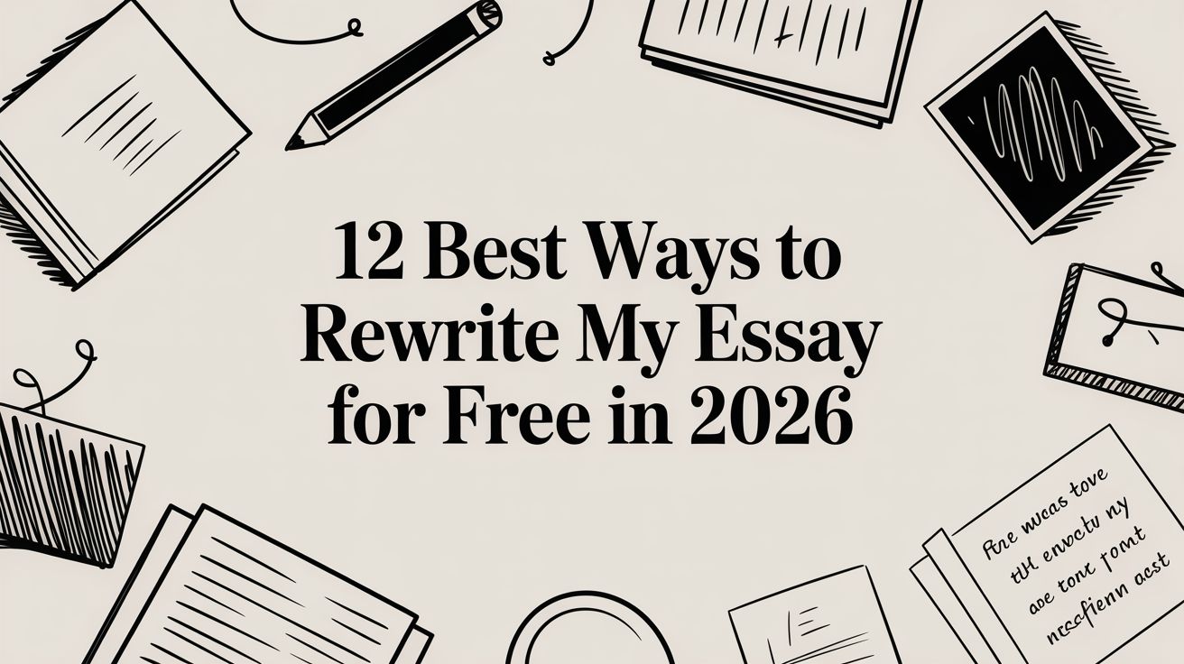 12 Best Ways to Rewrite My Essay for Free in 2026