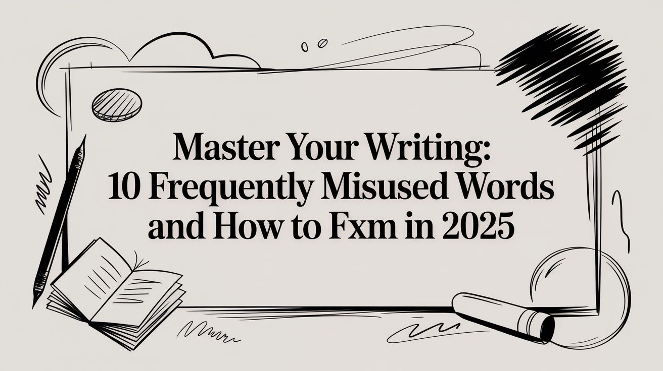 Master Your Writing: 10 Frequently Misused Words and How to Fix Them in ...
