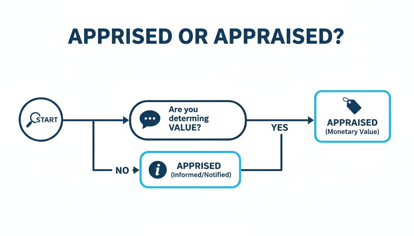 Word Spinner - Apprised vs. Appraised: Understanding the Common Mix-up