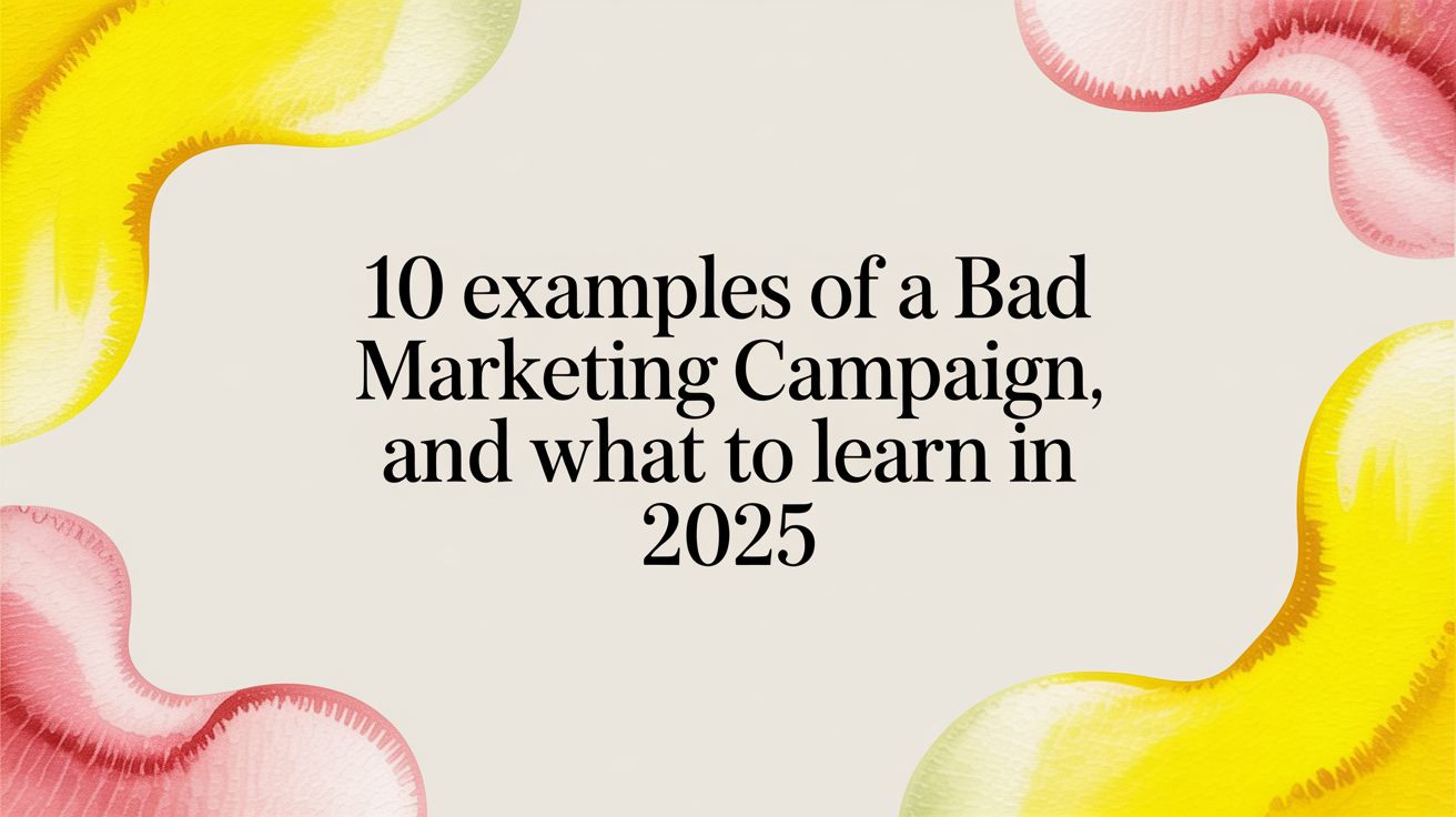 10 Examples of a Bad Marketing Campaign and What to Learn in 2025
