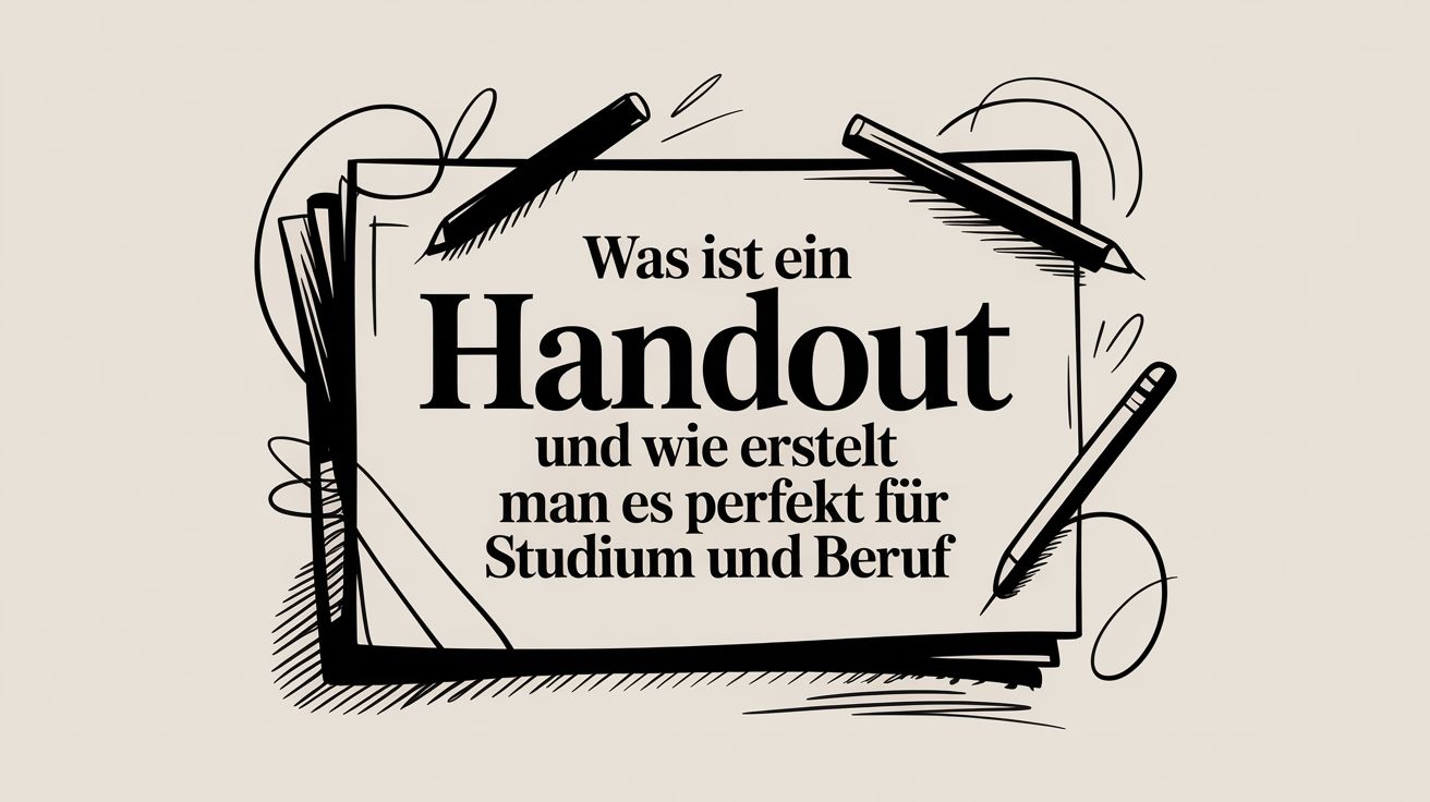 Was ist ein handout und wie erstellt man es perfekt für studium und ...