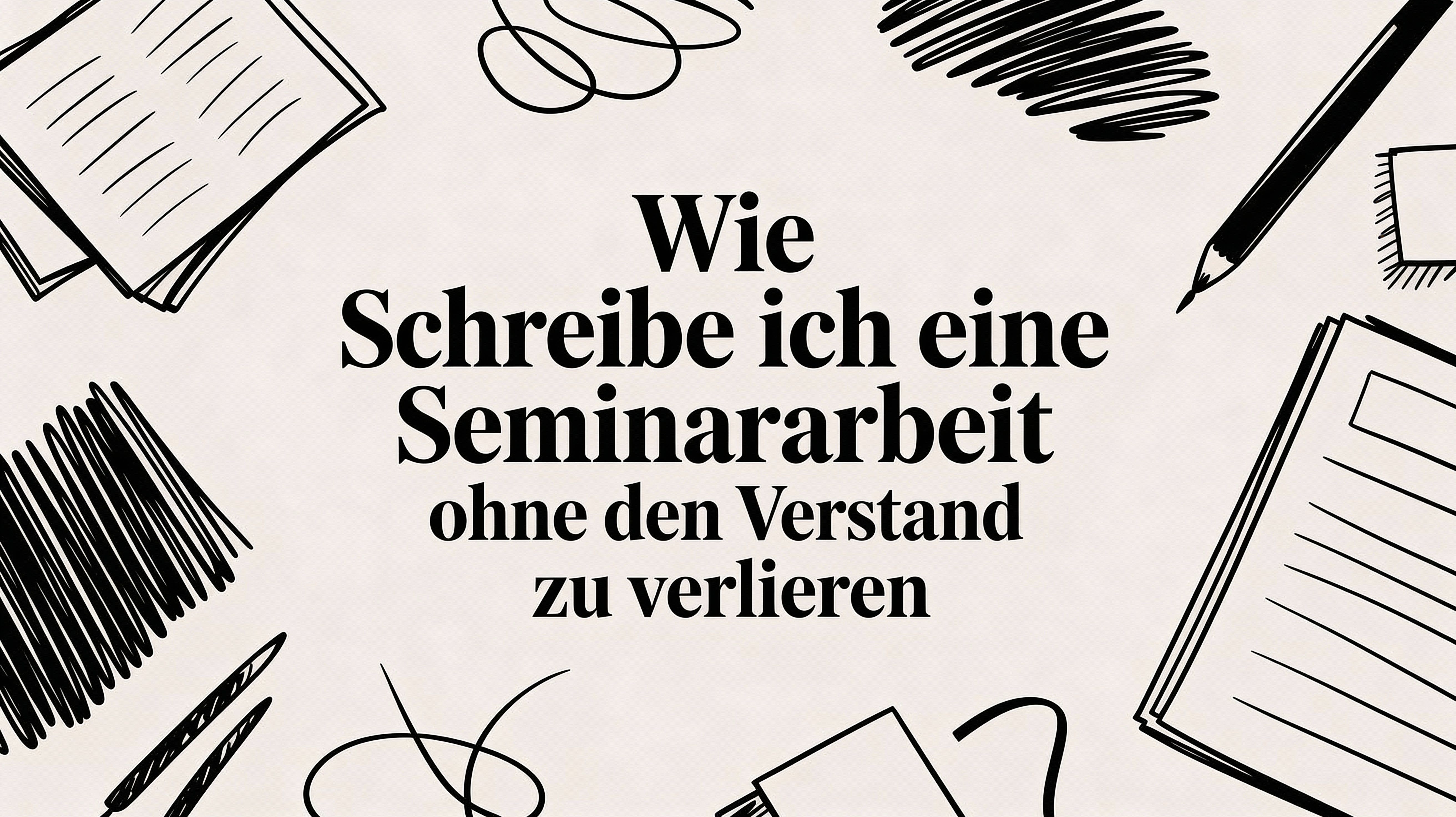 Wie schreibe ich eine Seminararbeit ohne den Verstand zu verlieren ...