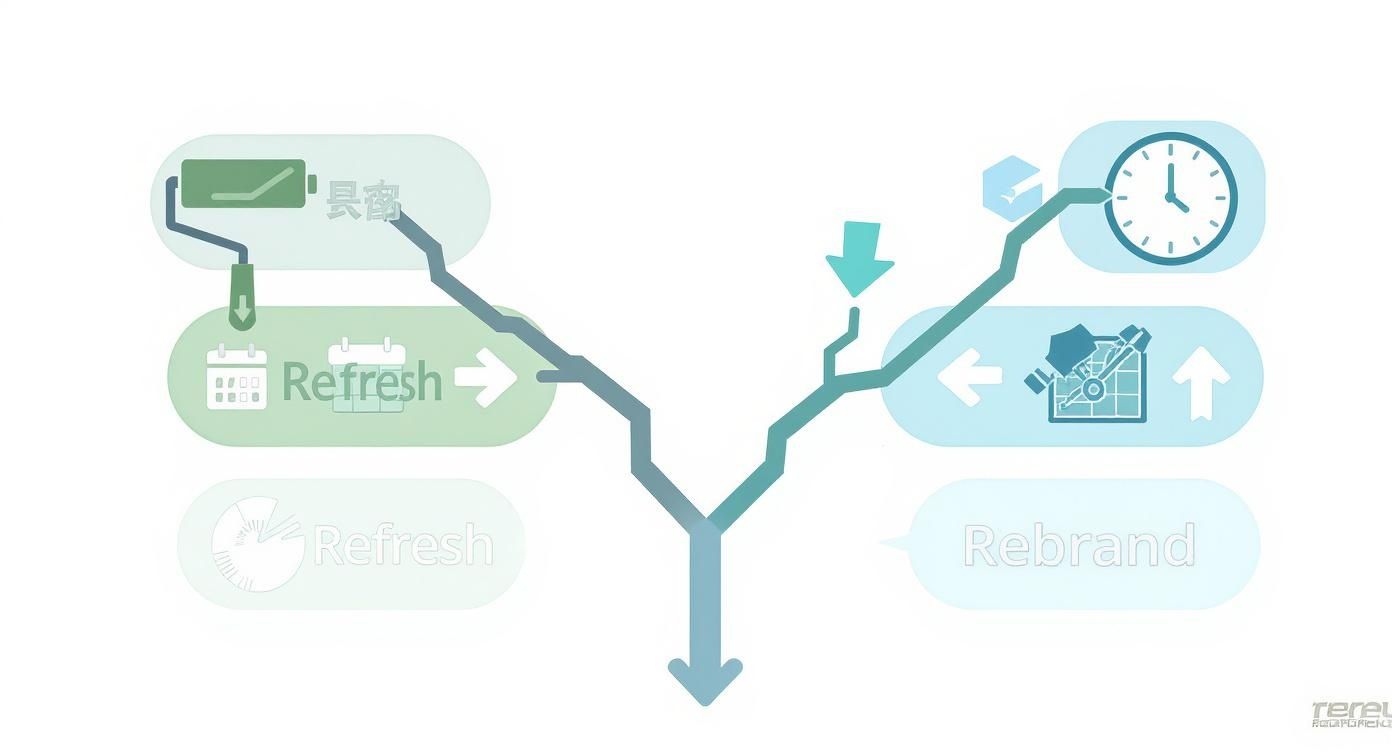 Brand Refresh vs Rebrand Choosing Your Strategic Path - Creativize