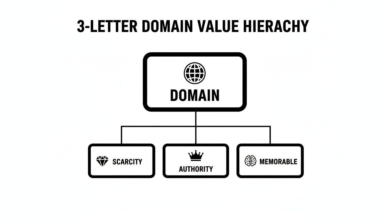 Your Guide to Finding a 3 Letter Domain for Sale