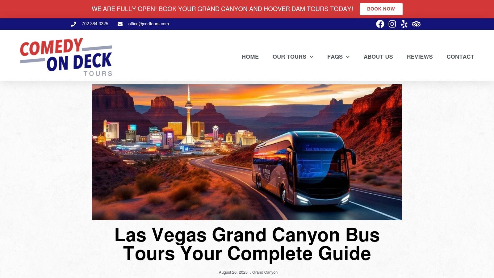 12 Best Las Vegas Grand Canyon Bus Tours for 2025 - Comedy on Deck ...