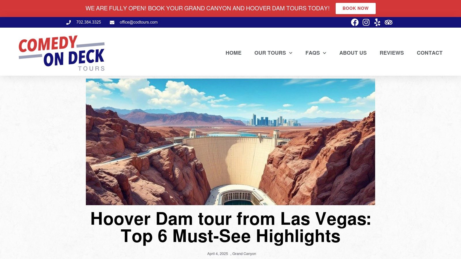 7 Best Hoover Dam Tours from Las Vegas (2025 Comic's Guide) - Comedy on ...