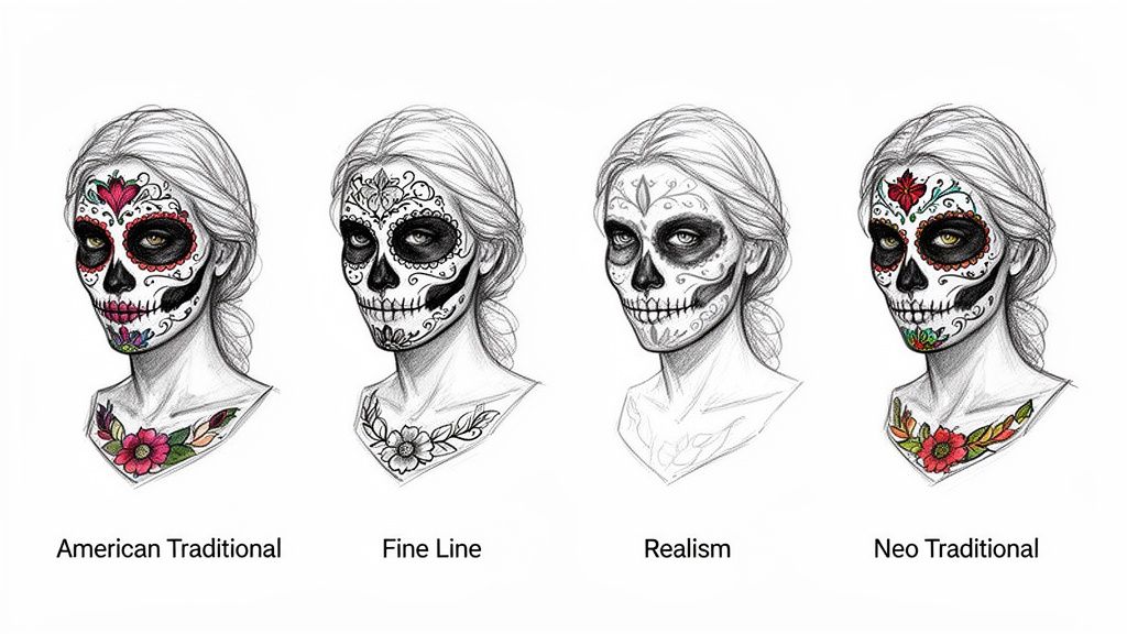 Sugar Skull Girl Tattoo Meaning Explained – Fountainhead NY