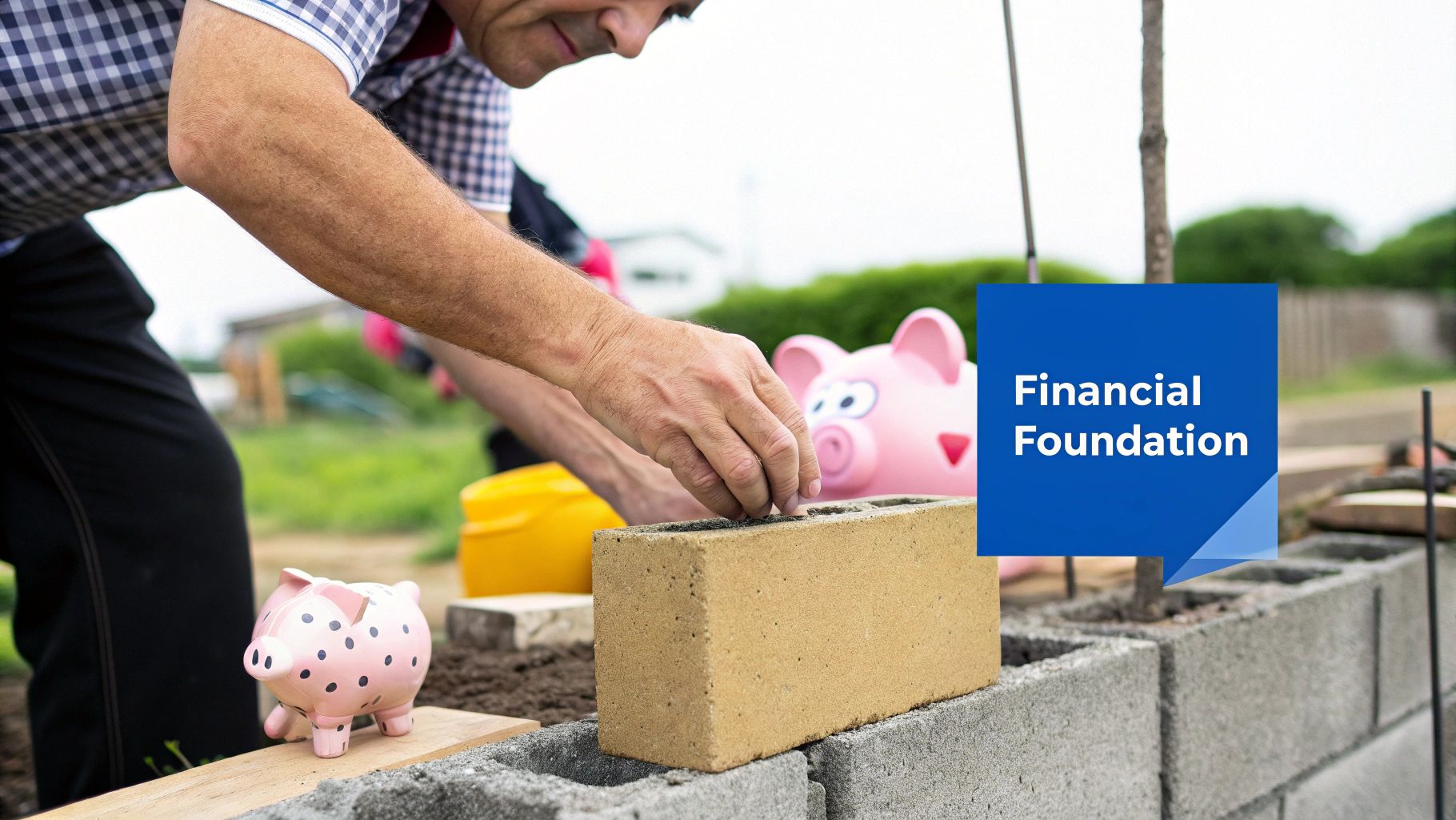 A person watering a small money tree that is starting to grow ...