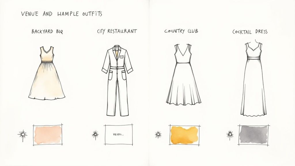 Your Guide to the Wedding Rehearsal Dinner Dress Code – Cedar & Lily ...