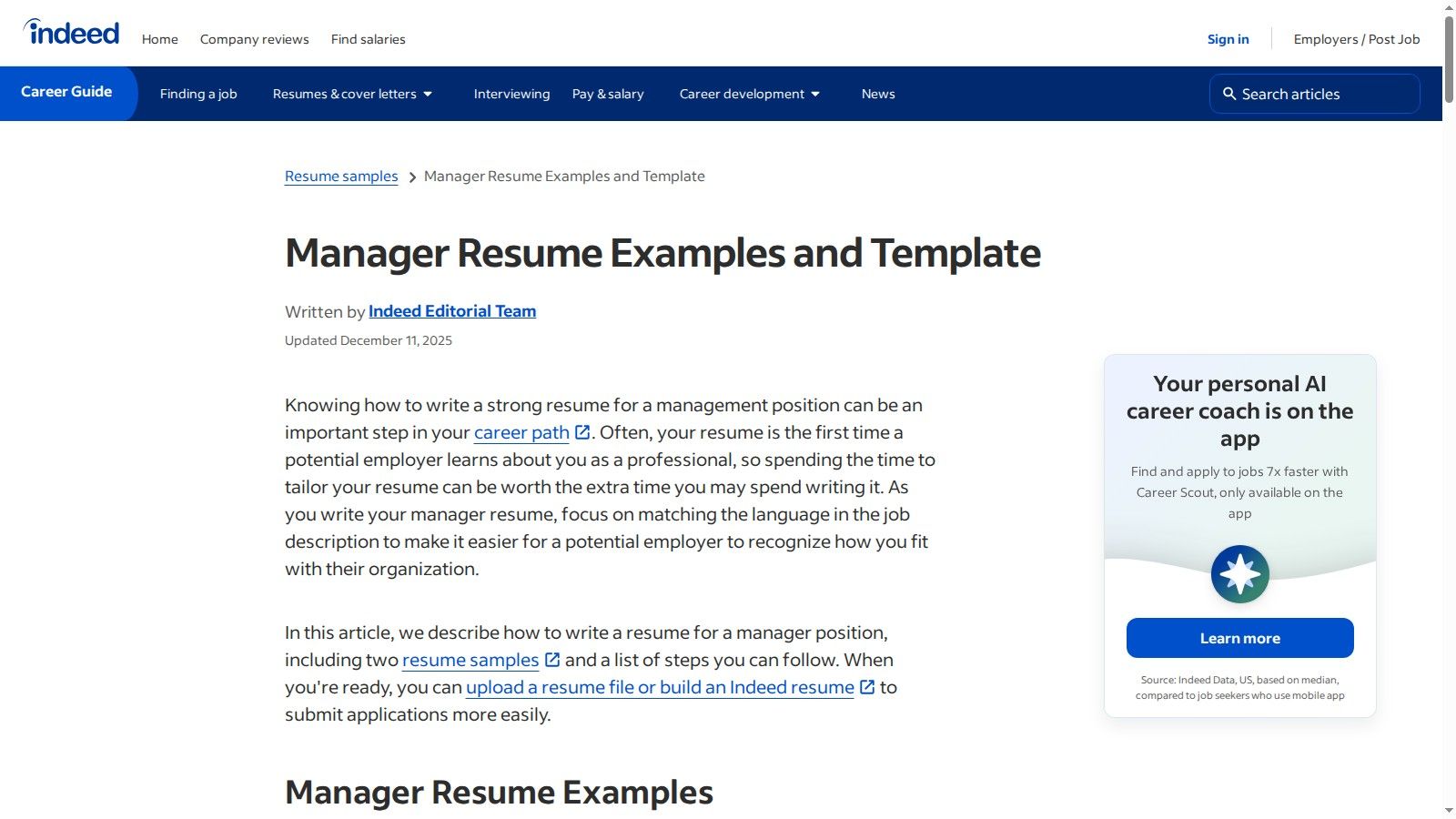 7 Best Manager Resume Examples to Land Interviews in 2025 – Gainrep Blog