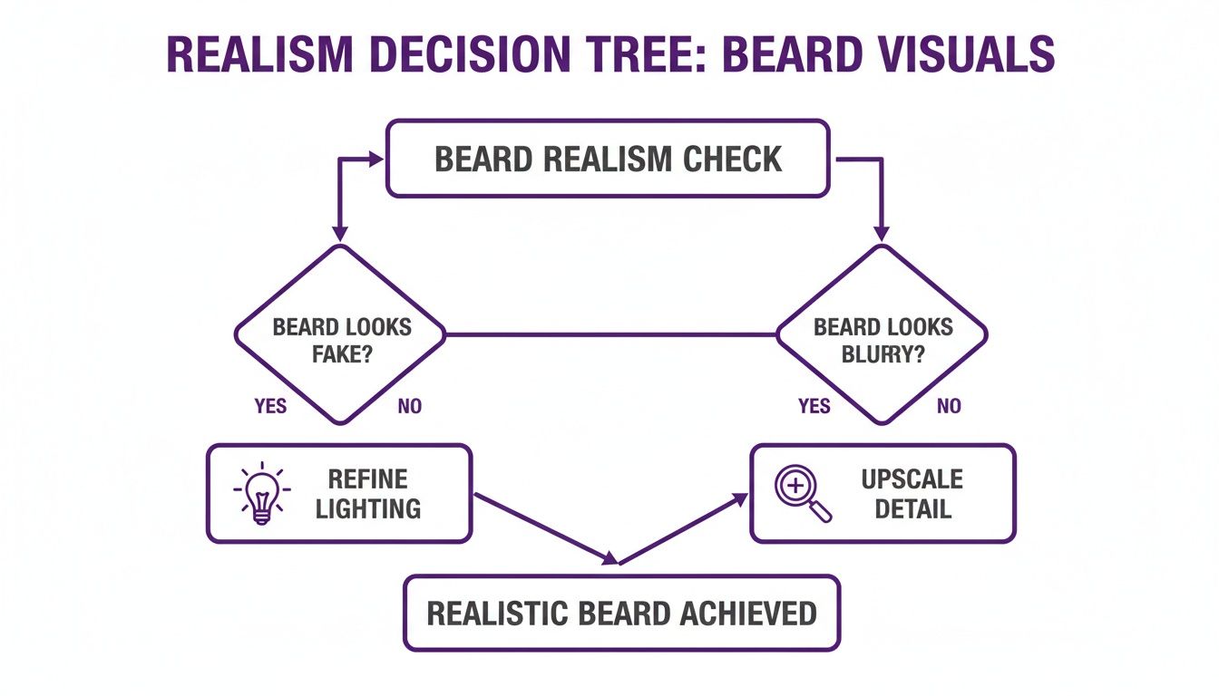 A Guide to Add a Beard to a Photo with AI | DreamShootAI