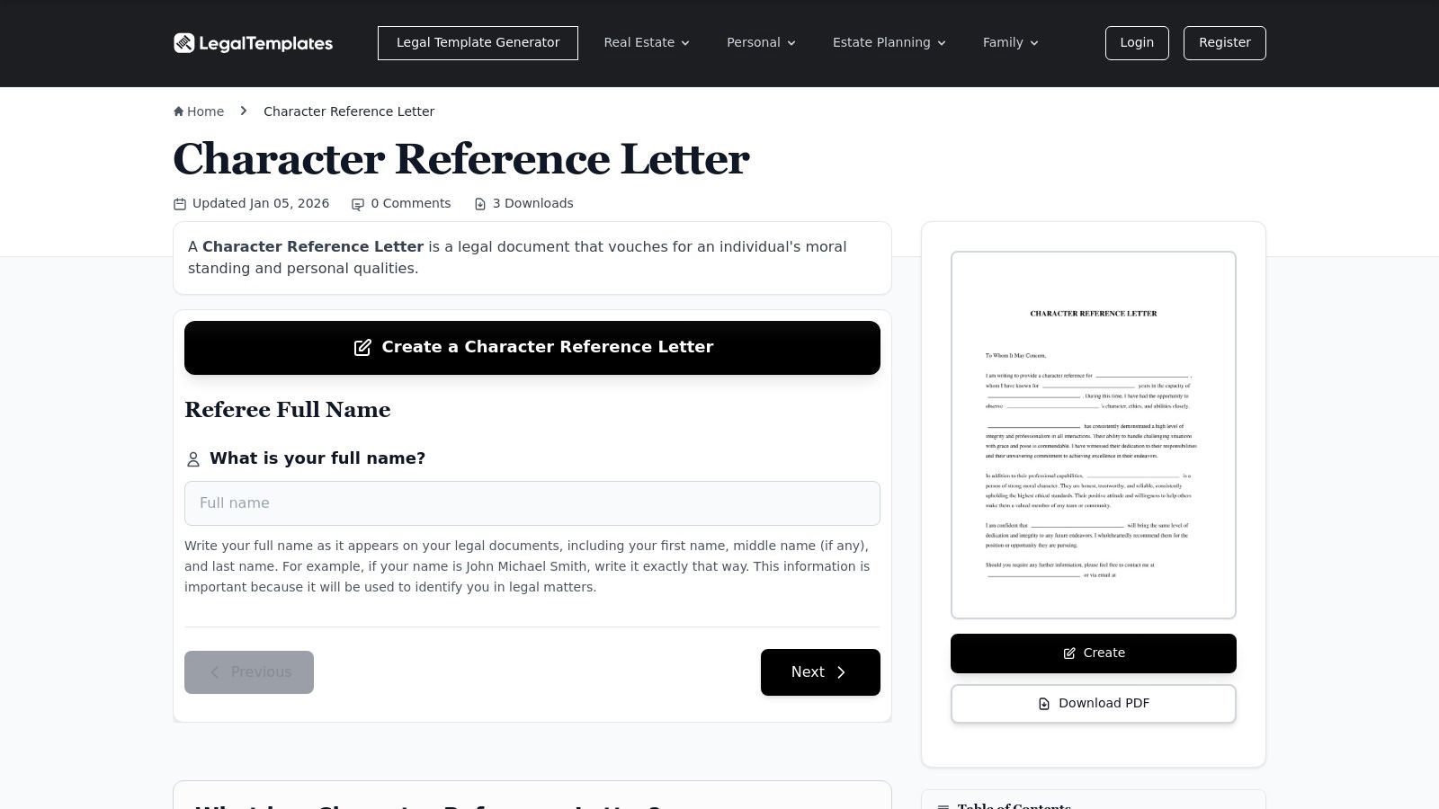 12 Essential Templates for Character References You Can Use in 2026