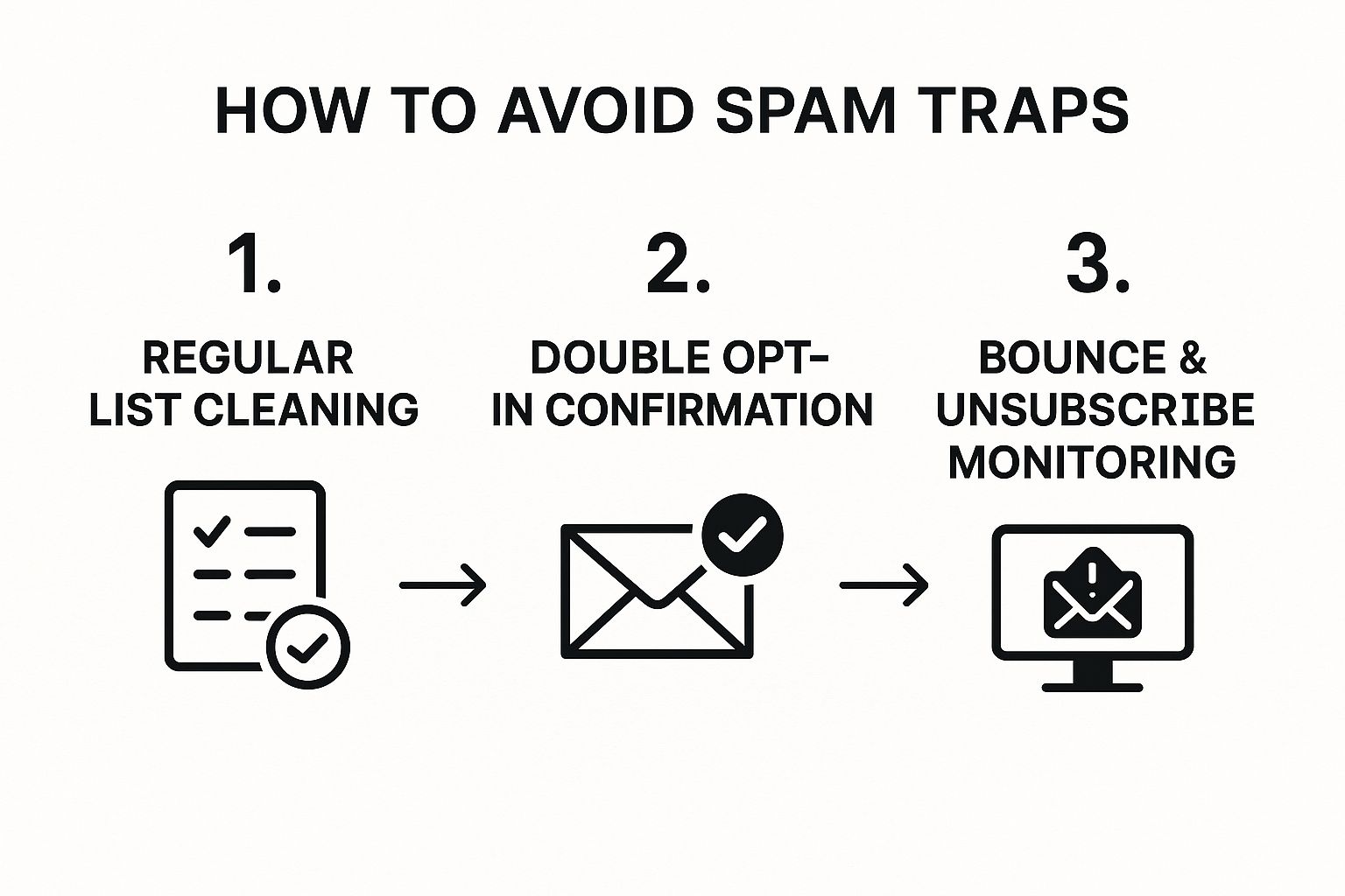 Infographic about how to avoid spam traps