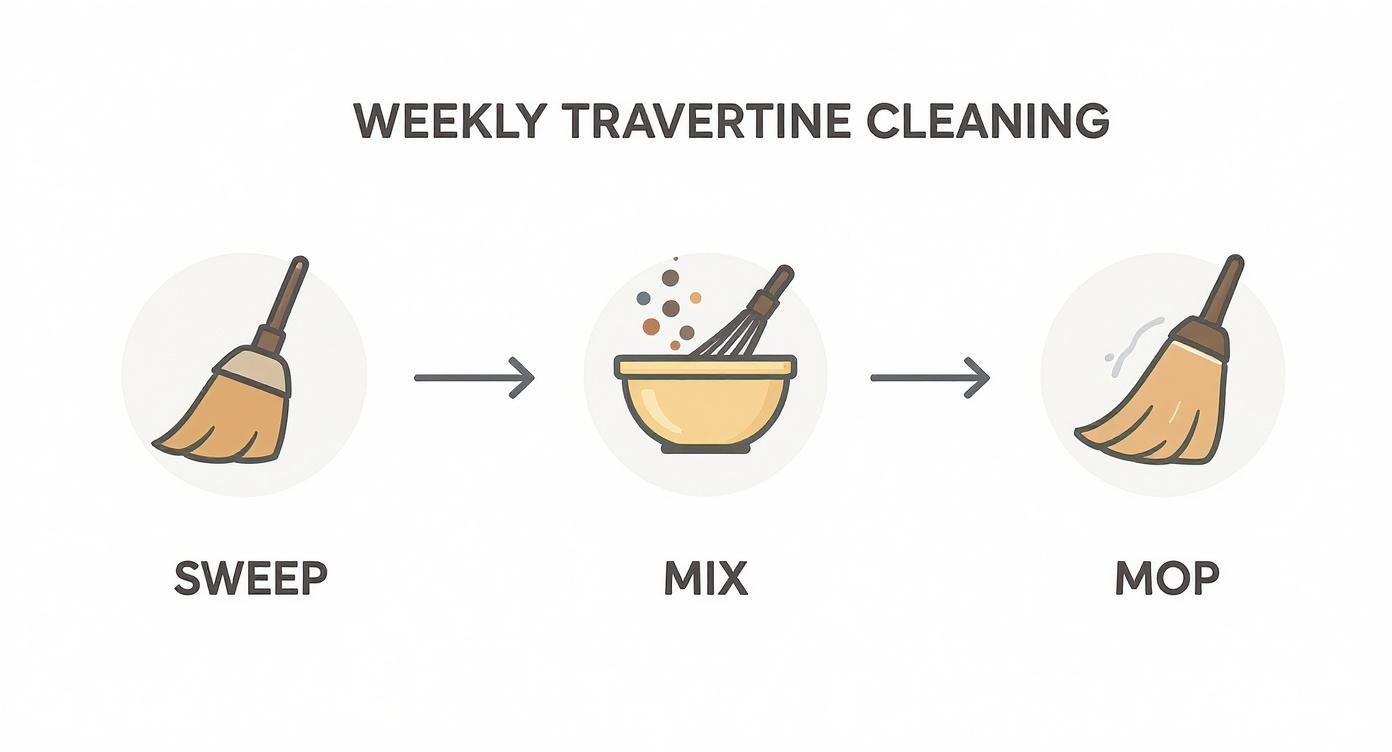 How to Clean Travertine Floors for a Lasting Family-Friendly Shine ...