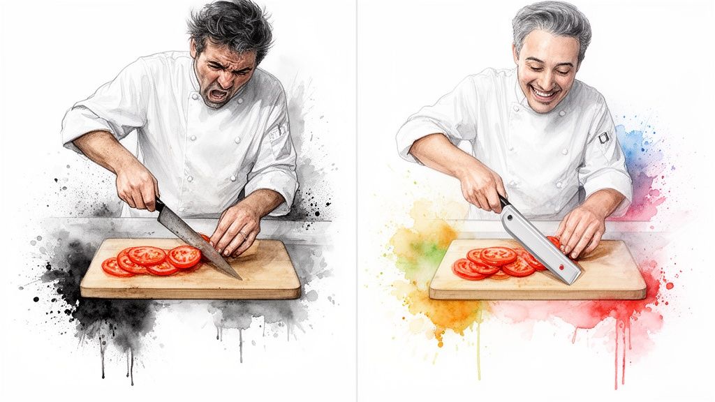 How to Sharpen a Knife with a Sharpener for Perfect Results – Cooler ...