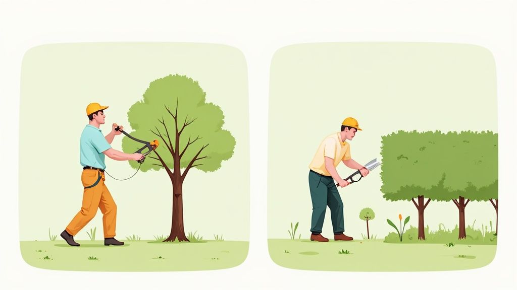 Difference between pruning and trimming: A Quick Guide to Tree Care