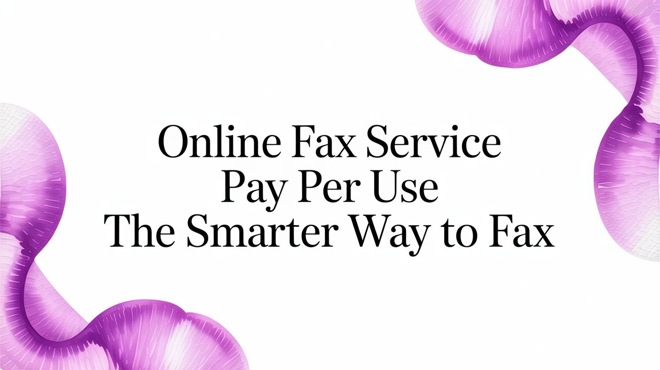 Online Fax Service Pay Per Use: The Smarter Way to Fax