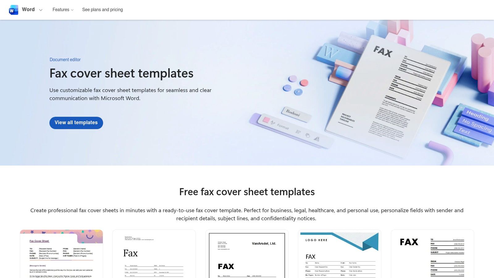 7 Professional Fax Cover Example Templates for 2024