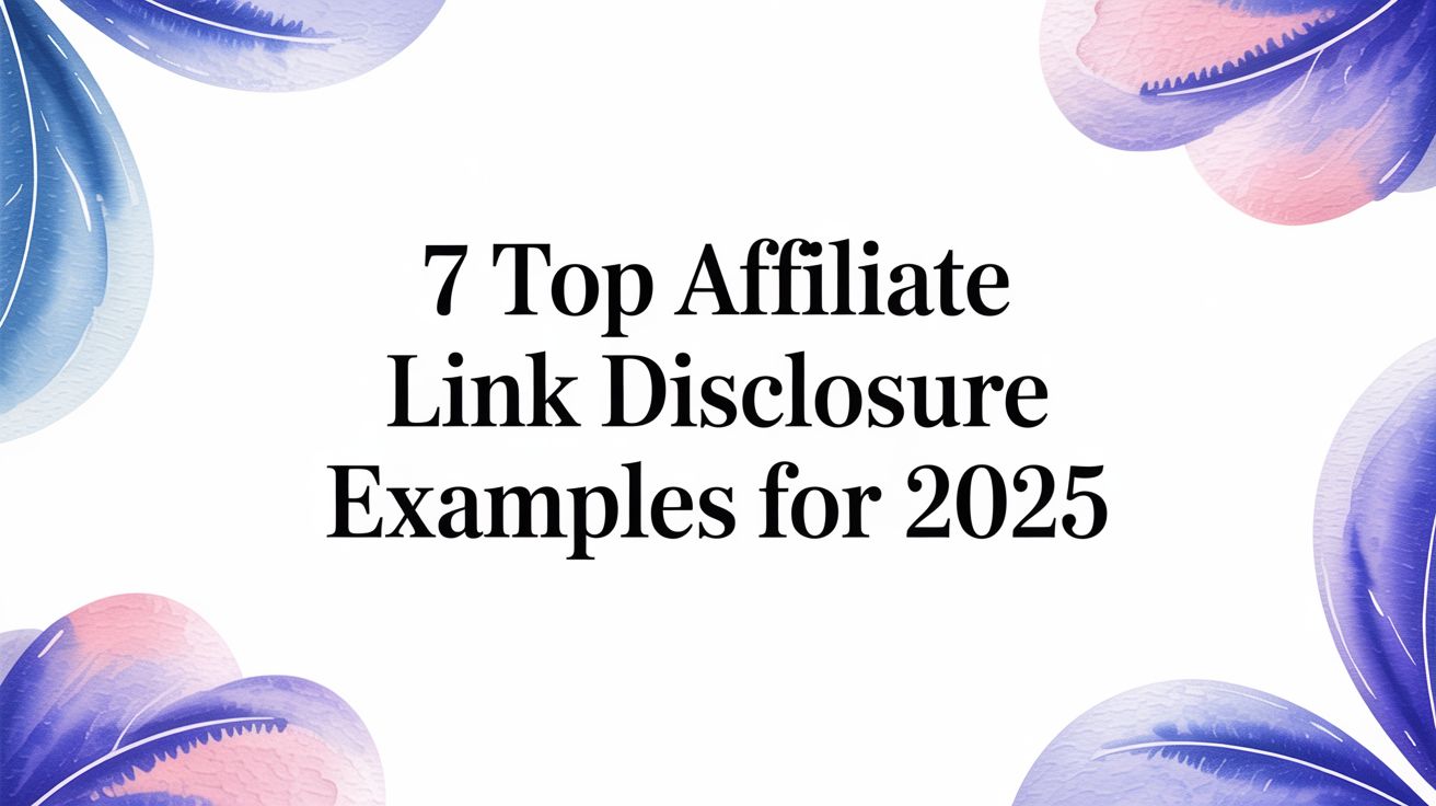 7 Top Affiliate Link Disclosure Examples for 2026 | LinkJolt