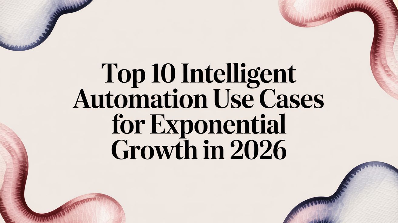 Top 10 Intelligent Automation Use Cases for Exponential Growth in 2026 | Red Brick Labs