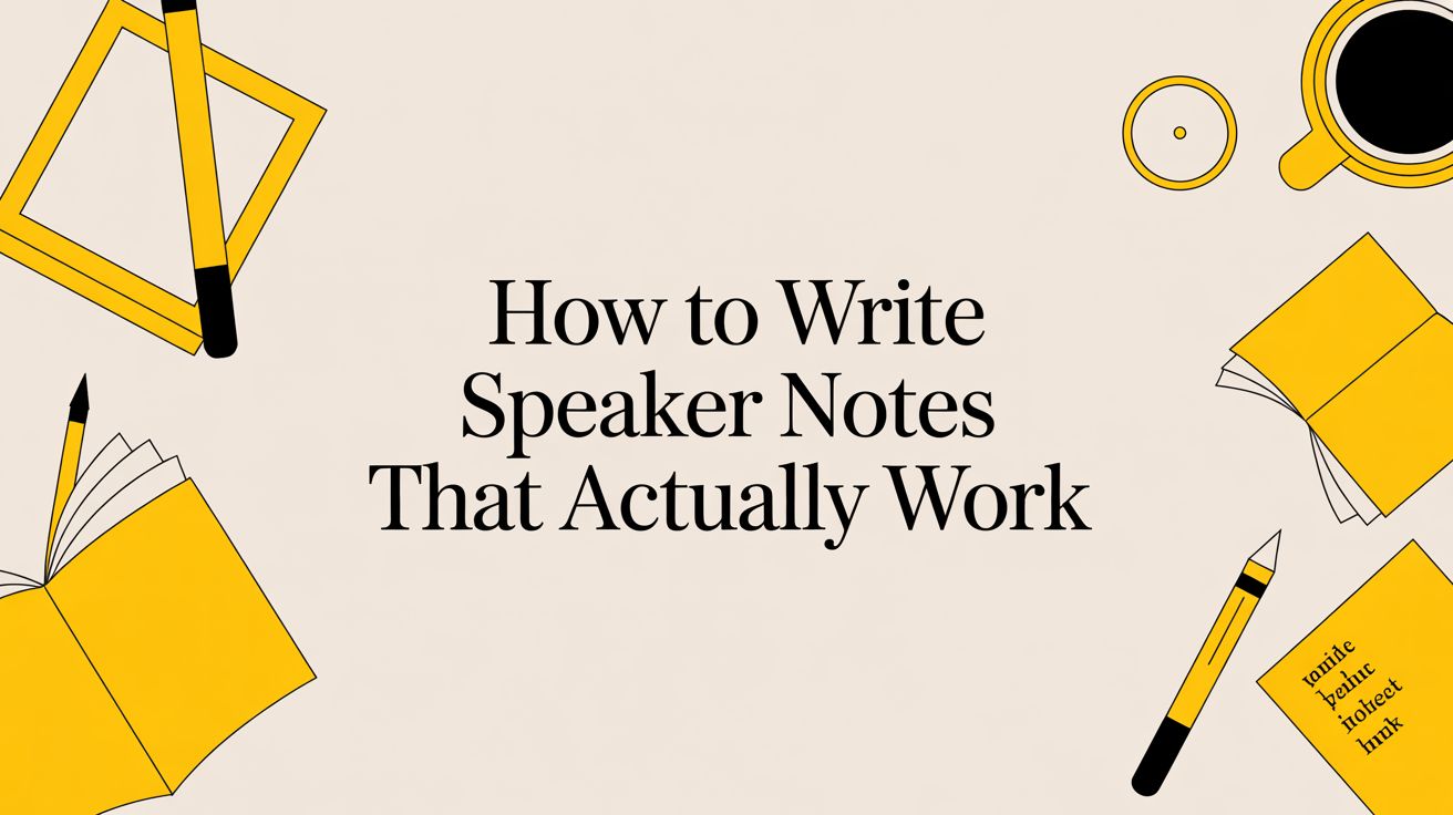 How to Write Speaker Notes That Actually Help You