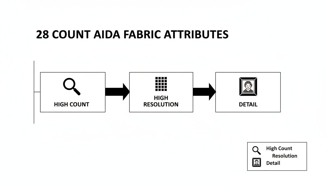 A Stitcher's Guide to 28 Count Aida Fabric – Cross Stitched