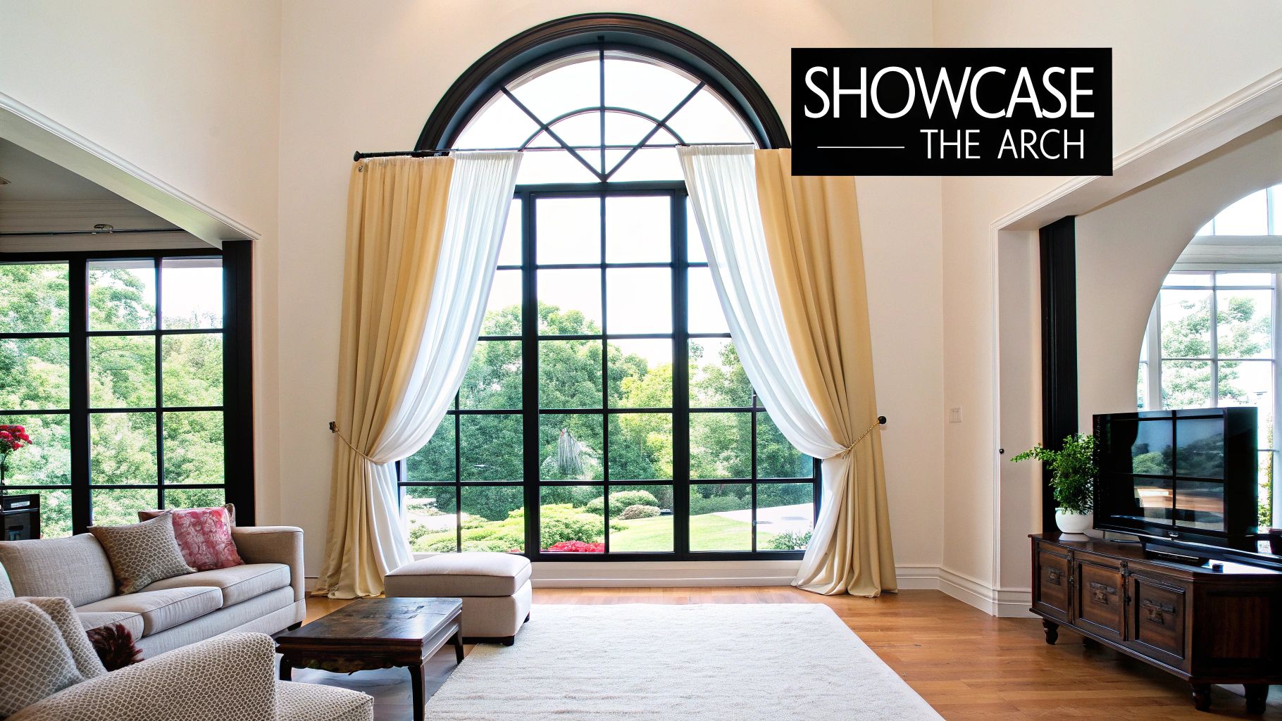 How To Hang Curtains On Arched Windows A Definitive Guide | Drapery Company